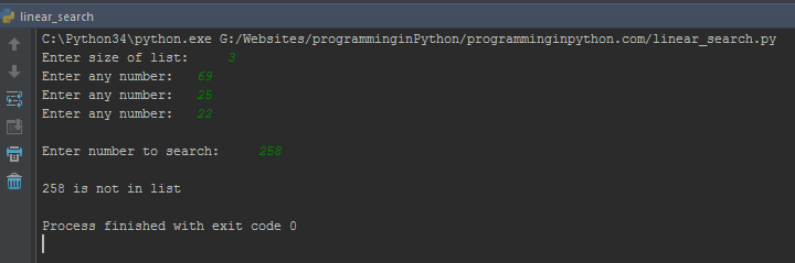 Python Program To Implement Linear Search Algorithm 6894